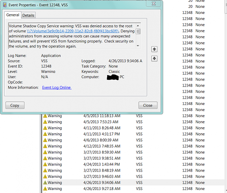 Event Viewer Errors & Warnings - Windows 7 Help Forums Event Viewer Errors & Warnings - Windows 7 Help Forums