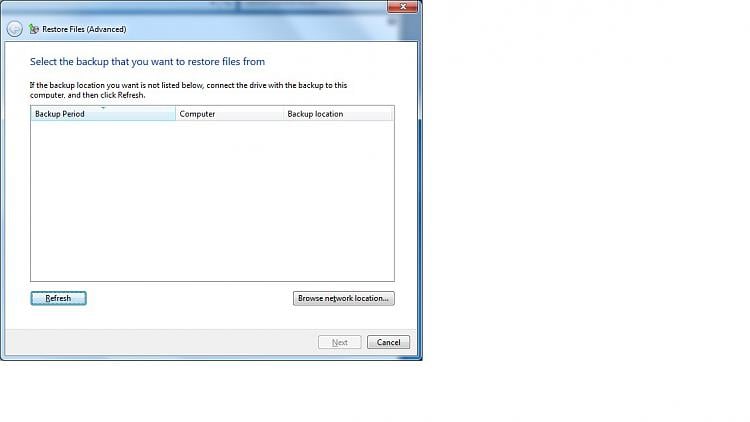 Windows restore doesn't show backup location Solved - Windows 7 Forums Windows restore doesn't show backup location Solved - Windows 7 Forums