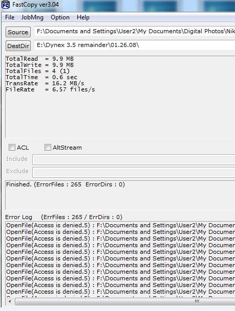 Xcopy Command And Fastcopy Are Not Copying All Files Windows 7 Forums