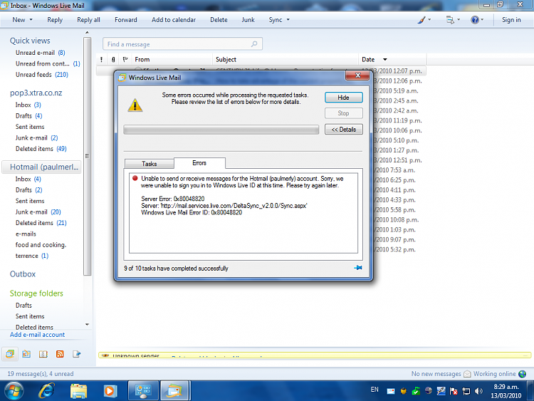 Unable to sign in to live mail. - Windows 7 Forums Unable to sign in to live mail. - Windows 7 Forums