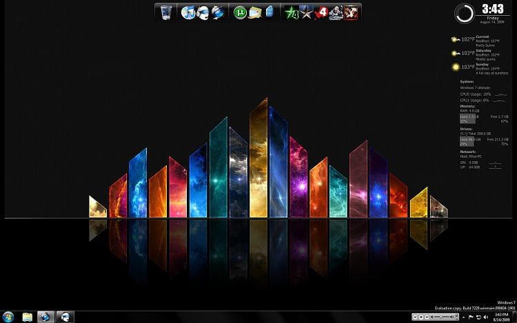 Desktop & rocketdock & rainmeter - Windows 7 Forums Desktop & rocketdock & rainmeter - Windows 7 Forums