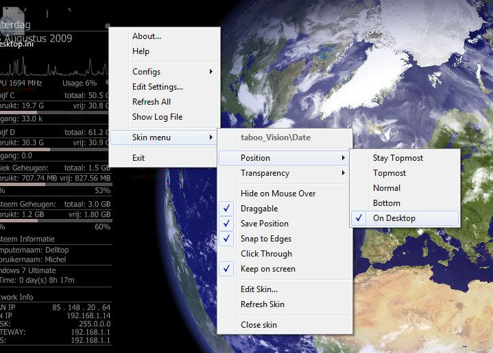 Desktop & rocketdock & rainmeter - Windows 7 Forums Desktop & rocketdock & rainmeter - Windows 7 Forums