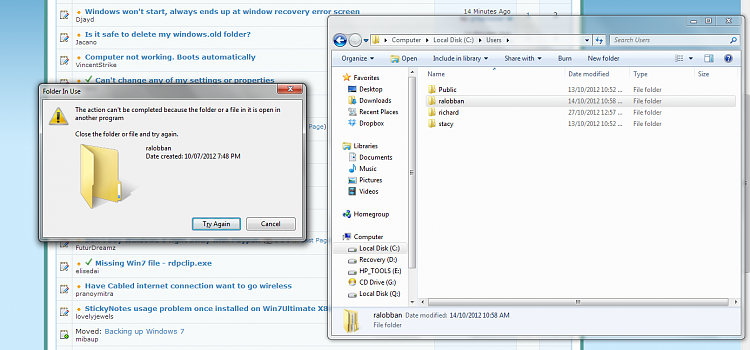 Unable to delete a deleted user's folder Solved - Windows 7 Forums Unable to delete a deleted user's folder Solved - Windows 7 Forums