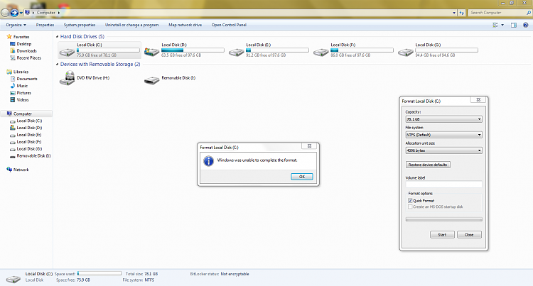 unable to format local disk C Solved - Windows 7 Forums unable to format local disk C Solved - Windows 7 Forums