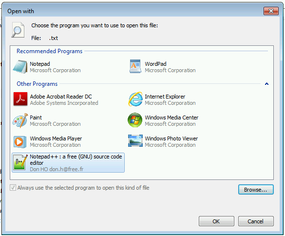 Cannot Associate File Types With Custom Programs Solved Windows 7 Forums