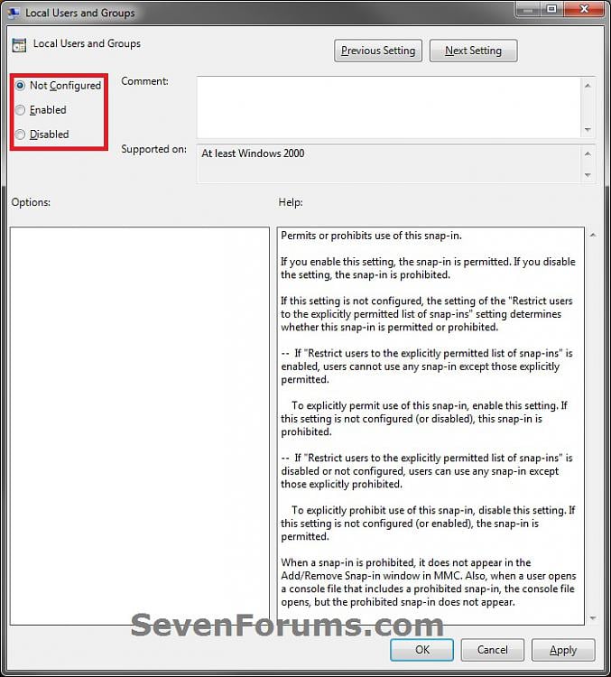 Local Users and Groups MMC Snap-in - Enable or Disable | Tutorials Local Users and Groups MMC Snap-in - Enable or Disable | Tutorials