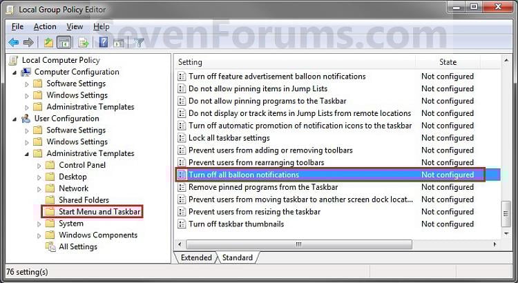 Notifications - Enable or Disable Message Balloons | Tutorials Notifications - Enable or Disable Message Balloons | Tutorials