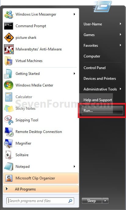 Run Command - Add or Remove from Start Menu | Tutorials Run Command - Add or Remove from Start Menu | Tutorials