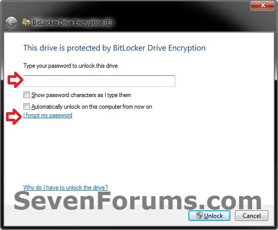 Bitlocker Drive Encryption Unlock A Locked Data Or Removable Drive