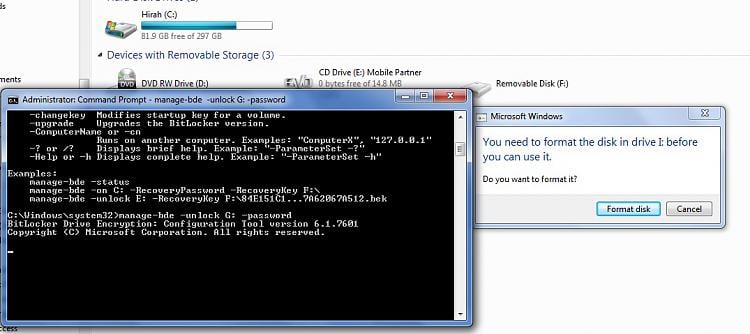 Bitlocker Drive Encryption Unlock A Locked Data Or Removable Drive