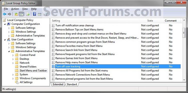 Recent Programs - Enable or Disable | Tutorials Recent Programs - Enable or Disable | Tutorials