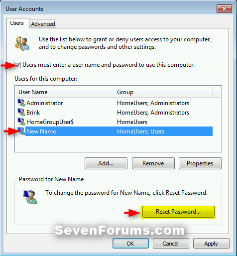 User Account Password - Remove | Tutorials User Account Password - Remove | Tutorials