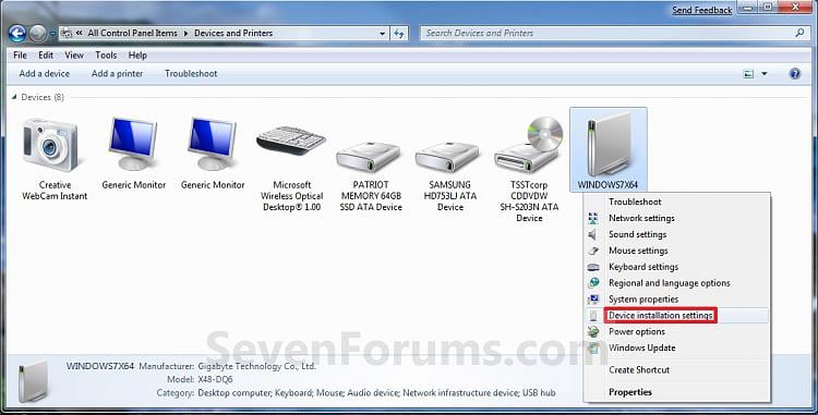Device Installation Settings | Tutorials Device Installation Settings | Tutorials