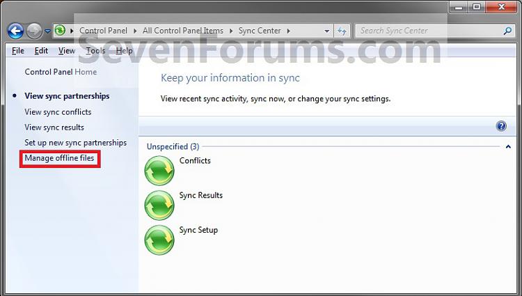 Offline Files - Enable or Disable the Use Of | Tutorials Offline Files - Enable or Disable the Use Of | Tutorials