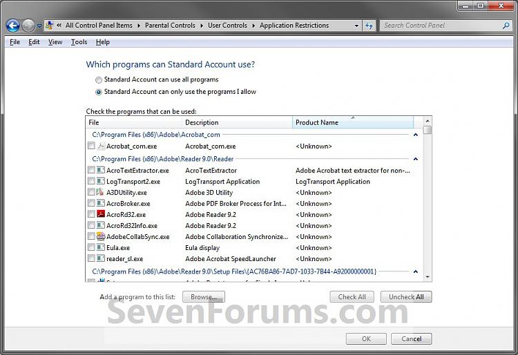 Parental Controls - Allow or Block Specific Programs | Tutorials Parental Controls - Allow or Block Specific Programs | Tutorials