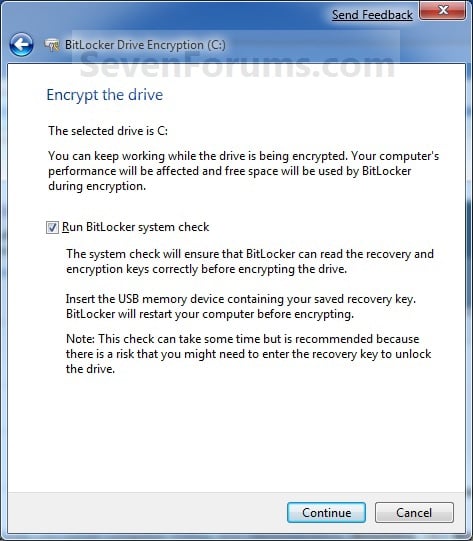 Bitlocker Drive Encryption Windows 7 Drive Turn On Or Off With No Tpm Tutorials