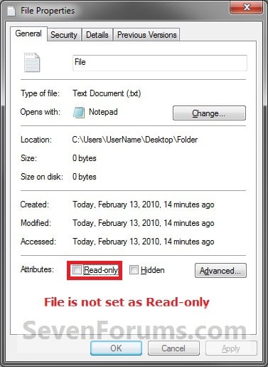 Read Only File And Folder Attribute Tutorials