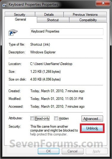 Keyboard Properties Shortcut Create Tutorials