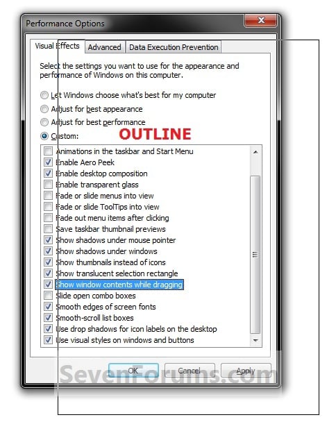 Show Window Contents or Outline While Dragging | Tutorials Show Window Contents or Outline While Dragging | Tutorials