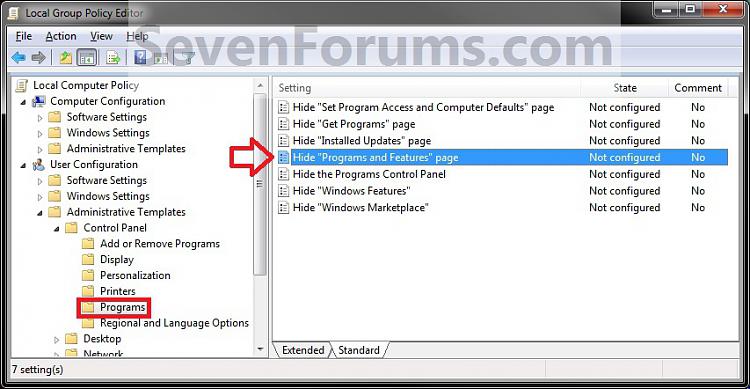 Programs and Features - Enable or Disable | Tutorials Programs and Features - Enable or Disable | Tutorials
