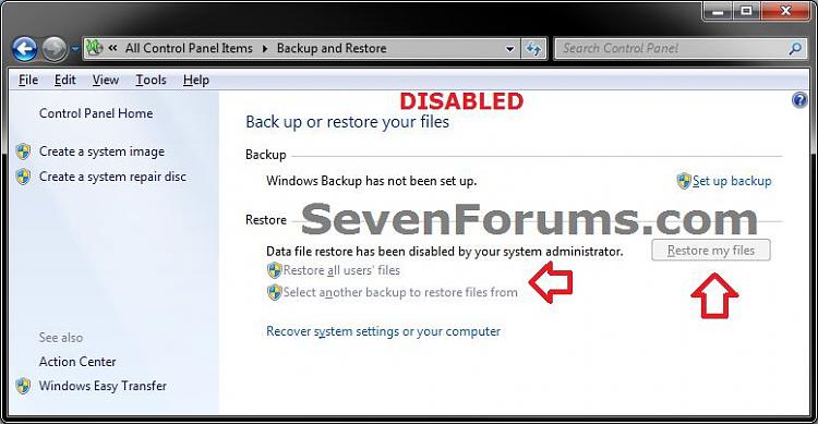 Restore Backup Files Enable Or Disable Tutorials