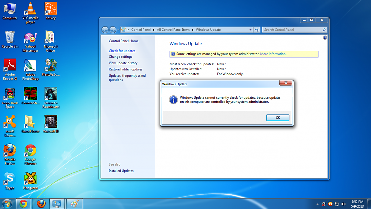 Some settings are managed by your administrator. Solved - Windows 7 Forums Some settings are managed by your administrator. Solved - Windows 7 Forums
